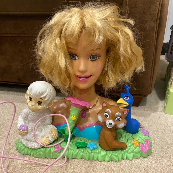 Barbie | Toys | Barbie Island Princess Rosella Talking Styling Head ...